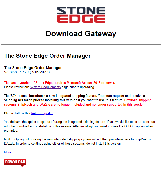 Installing Stone Edge On A New Computer Stone Edge Order Manager