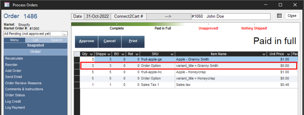 Displaying Attributes as Separate Line Items instead of in Option Fields
