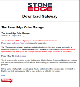 Installing Stone Edge on A New Computer - Stone Edge Order Manager