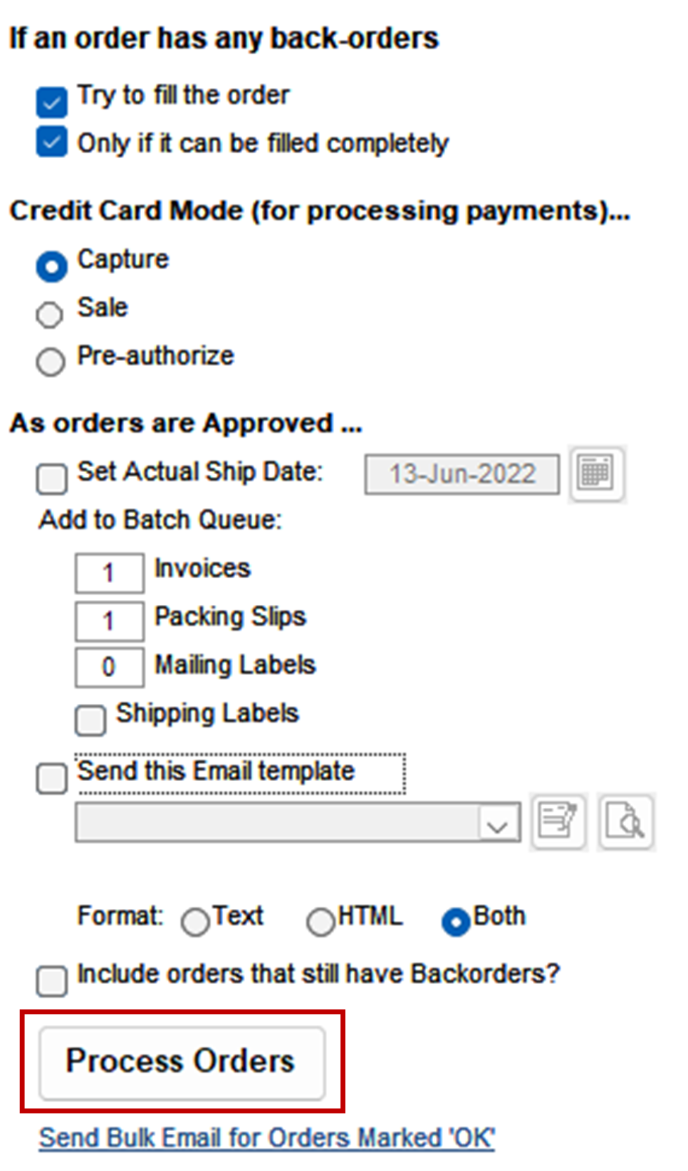 Multi-Order Processor - Stone Edge Order Manager