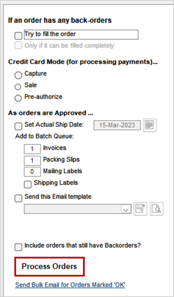 Standard Simple Backorder Process - Stone Edge Order Manager