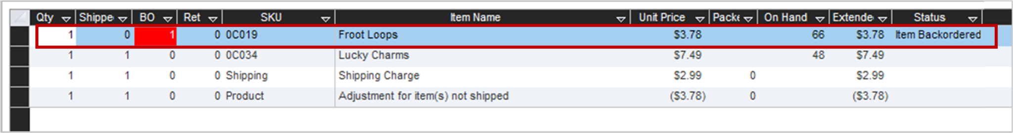 Standard Simple Backorder Process - Stone Edge Order Manager