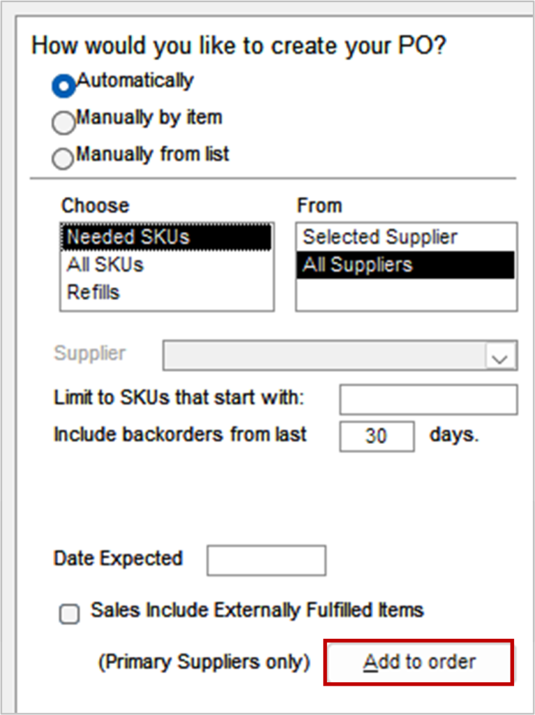 Standard Simple Backorder Process - Stone Edge Order Manager